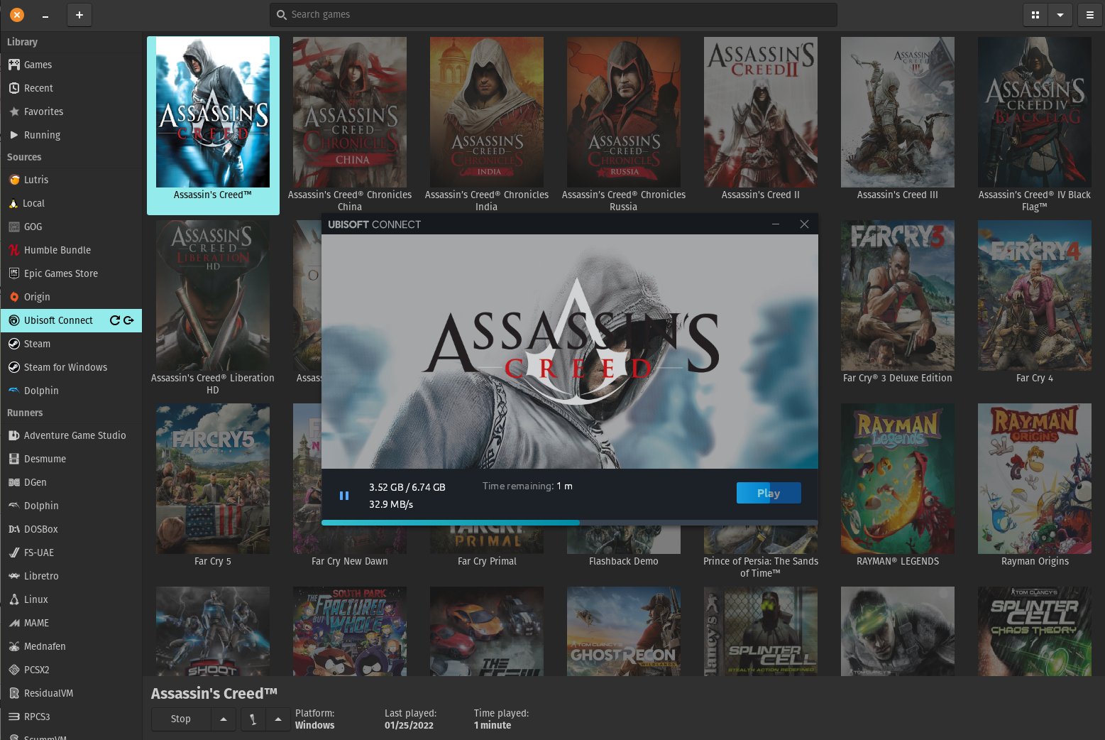 Lutris Game Manager Getting Ubisoft Connect Integration GamingOnLinux Lutris Game Manager Getting Ubisoft Connect Integration GamingOnLinux